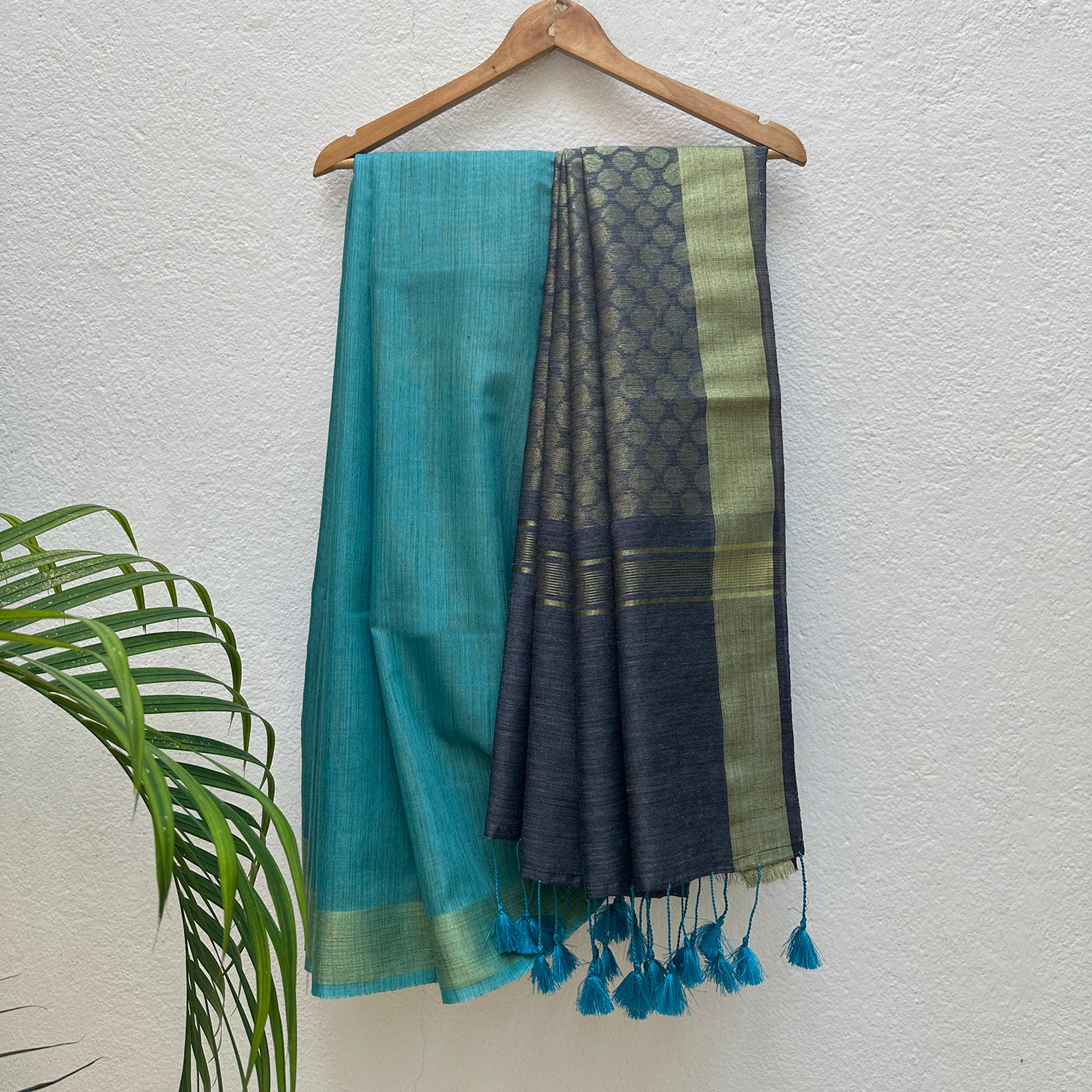 Buy Cotton Bamboo Silk Saree Online from The Thread Weavers